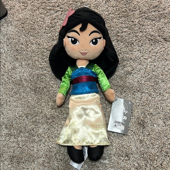 Disney | Toys | Disney Mulan Plush Toy Green Blue Cream | Poshmark